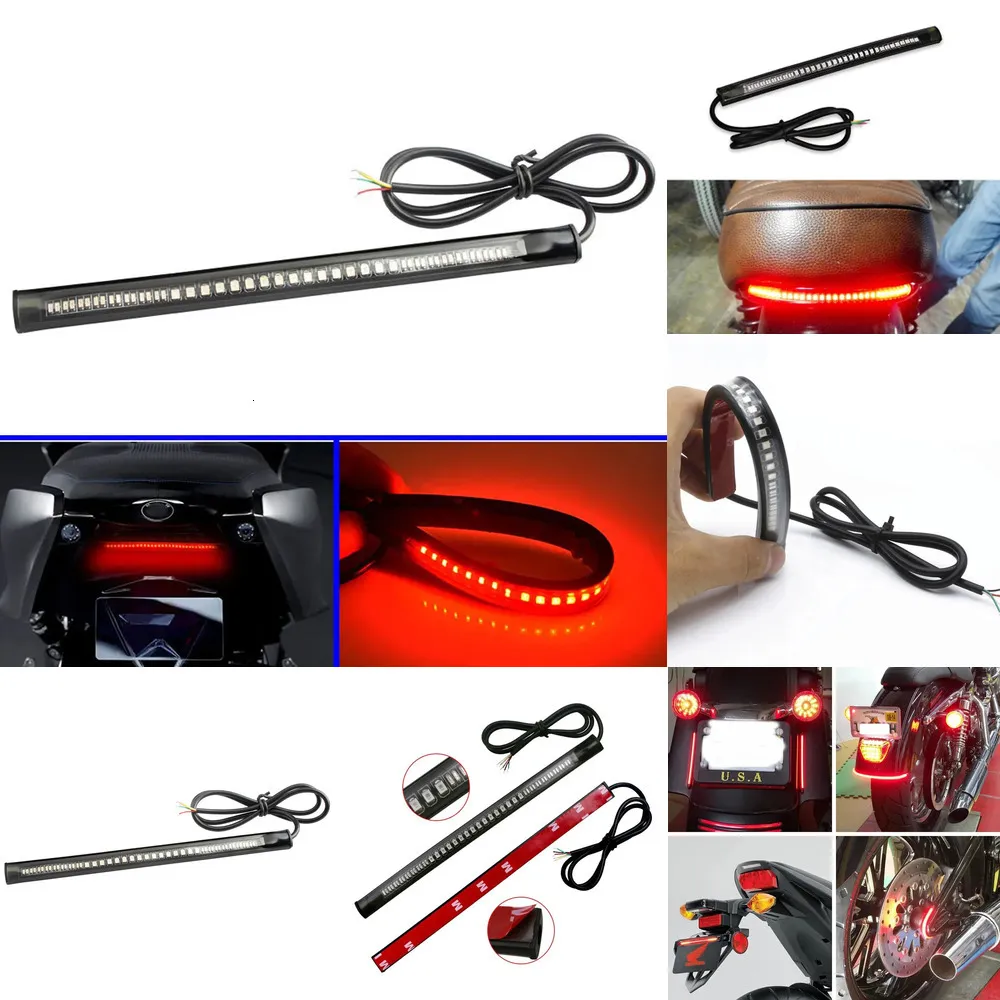 Universal 48 LED Motorcycle Tail Light Bulb & Turn Signal Bar ...