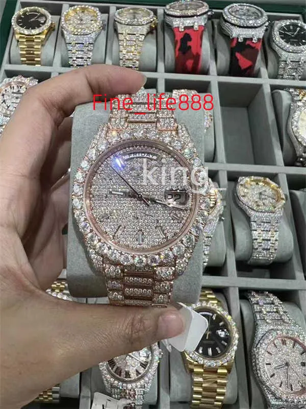 Luxury Moissanite Diamond Iced Out Designer Men's Watch With Automatic ...