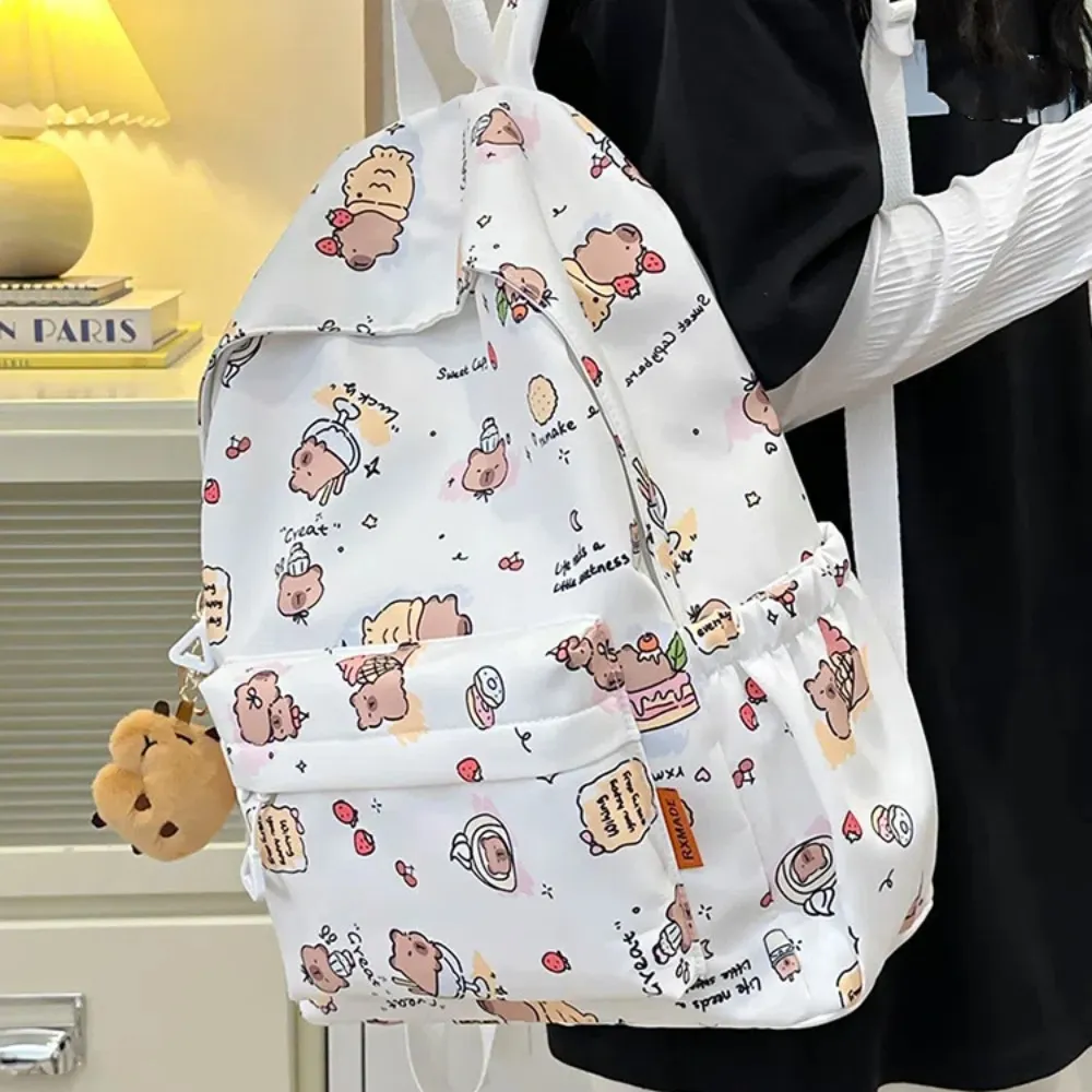 Adorable Capybara Backpack - Wide Strap, Large Capacity Animal Daypack ...