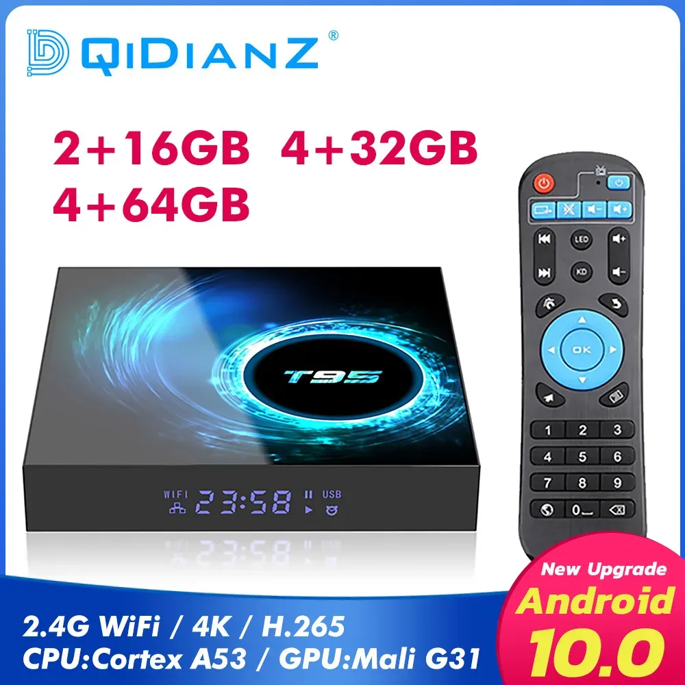 T95 Android TV Box With Android OS, Allwinner H616 Quad Core, Media ...