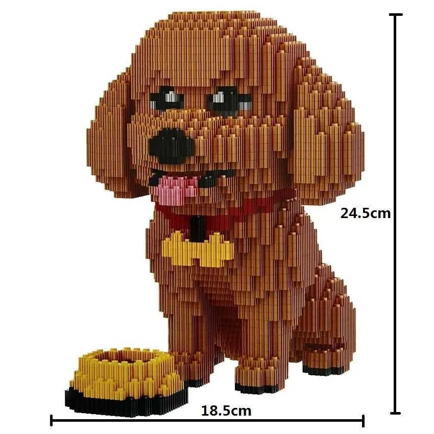 DHgate.com:Poodle & Husky Animal Building Blocks Set - Educational Toy ...