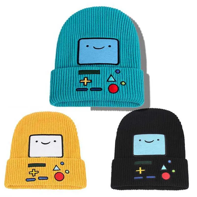 Cartoon Adventure Time Beanie Skull Caps: Warm Knitted Winter Hats For ...