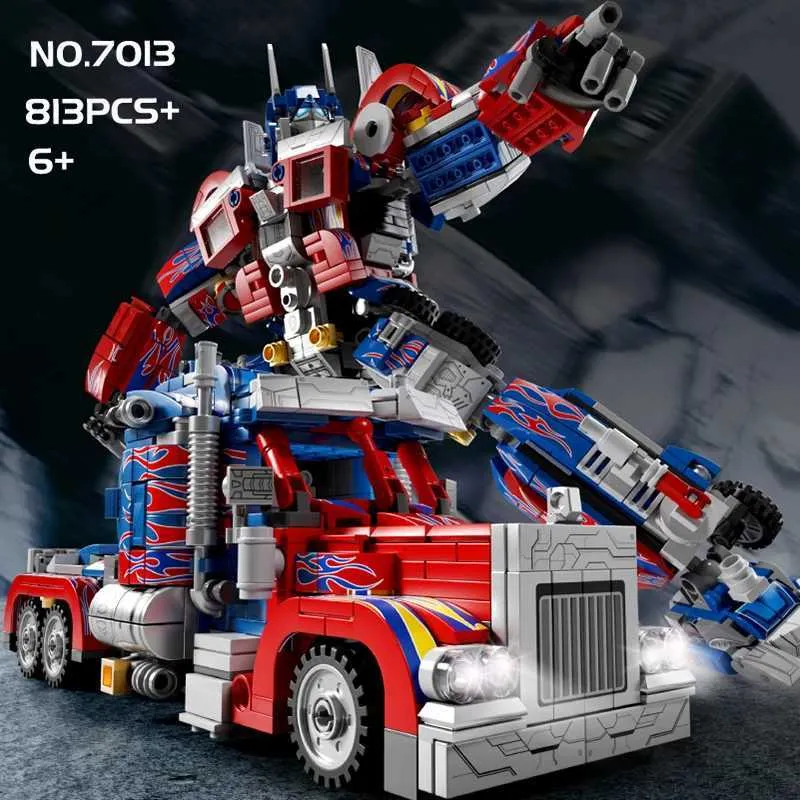 800+ Piece Transforming Truck & Sports Car Building Block Set ...