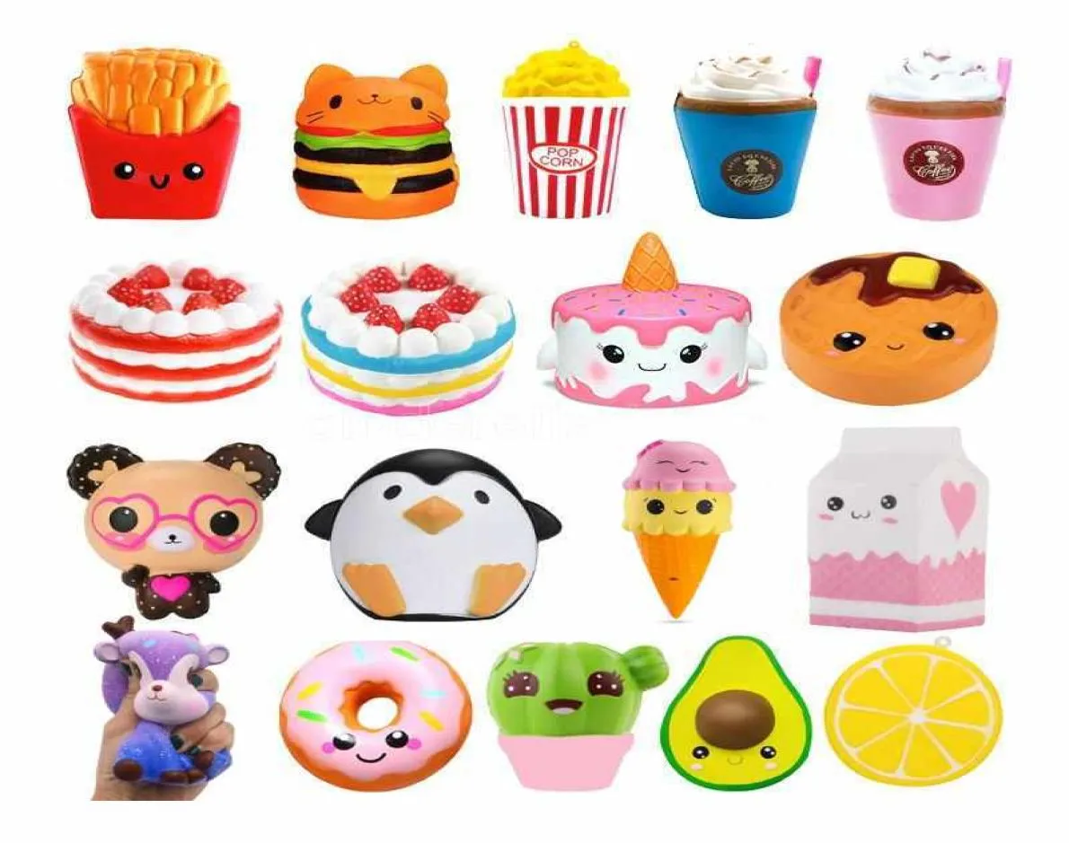 DHL Jumbo Kawaii Popcorn Fries Panda Squishy Cake Cake Milk Squeeze ...
