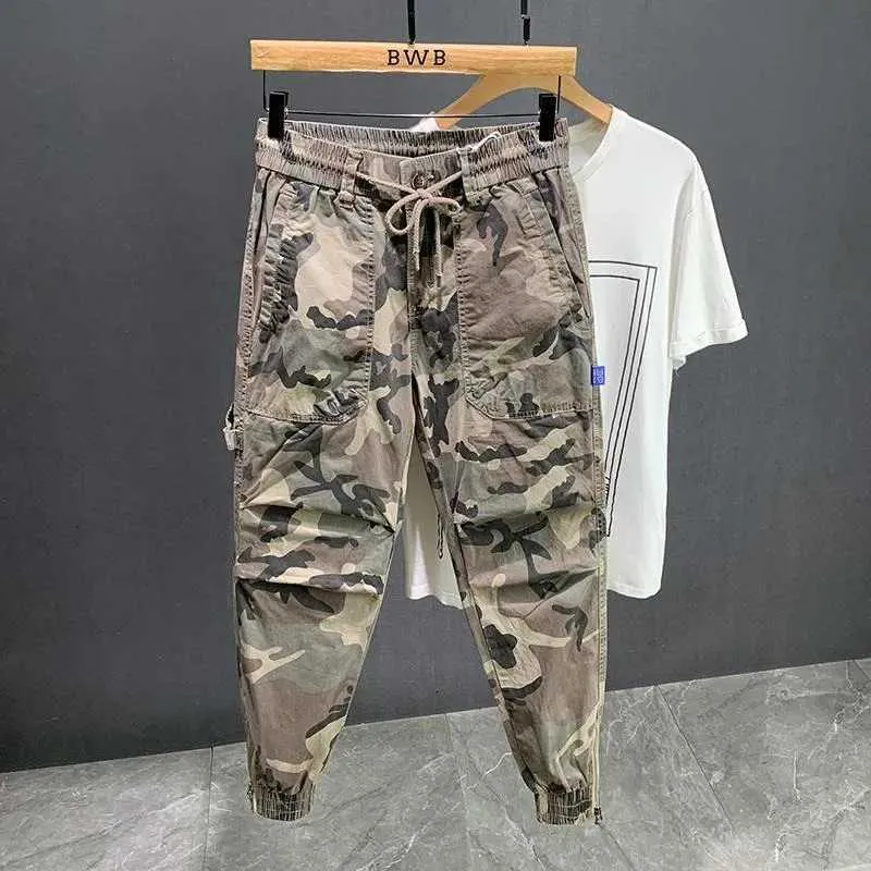Mens Camo Cargo Trousers: Thin Summer Cotton Sweatpants With Stretch ...