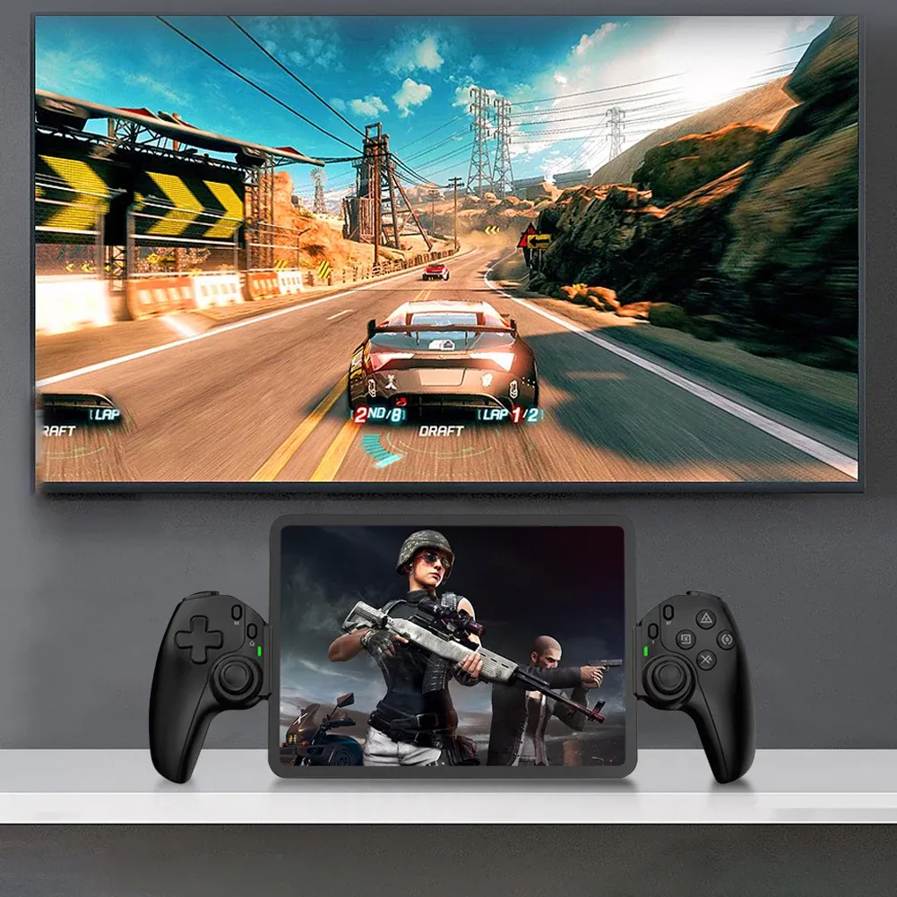 Turbo Bluetooth-Compatible D9 gamepads with Dual Hall...