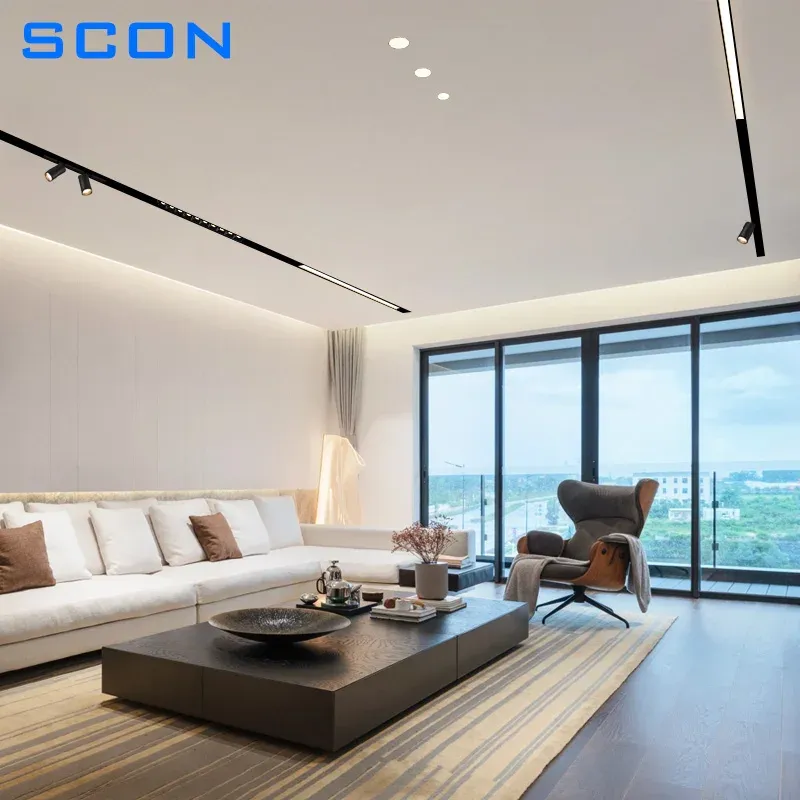 SCON Smart Recessed Track Light - Dimmable Magnetic LED Grille ceiling ...