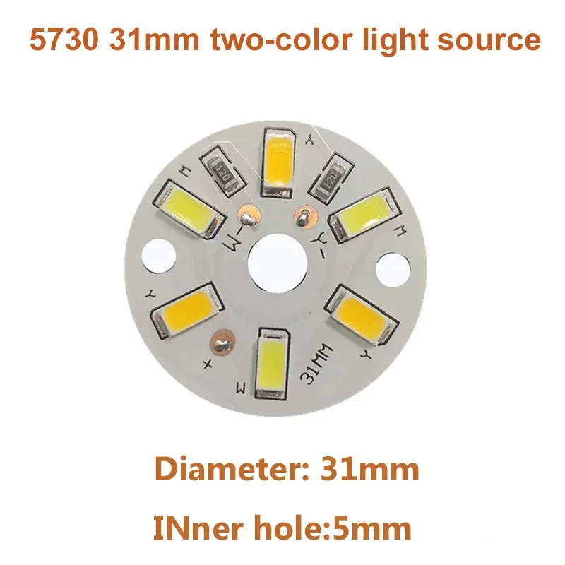 3W DC 5V LED Light Board Two-color 46MM 5730 Lamp Beads for LED Bulb ...
