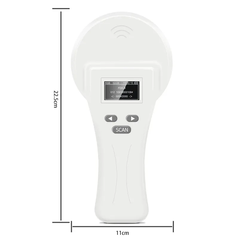 FDX A, FDX B Animal RFID Reader ISO11784/785 HDX ID64/EMID Handheld ...