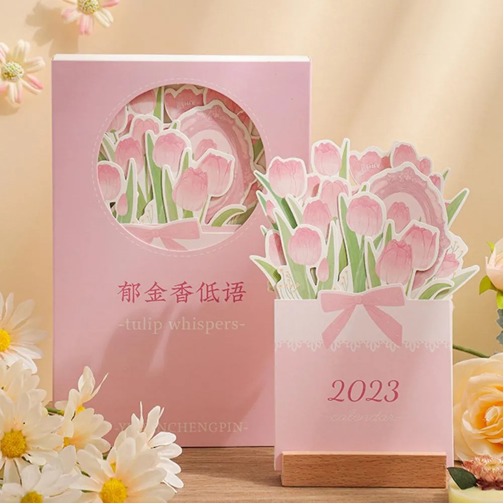 Time Management Mini Standing Paper Calendar with DIY Stickers for Home ...