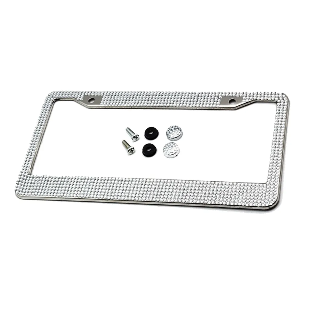 Bling Car License Plate Frame | Diamond Rhinestone Holder for US ...