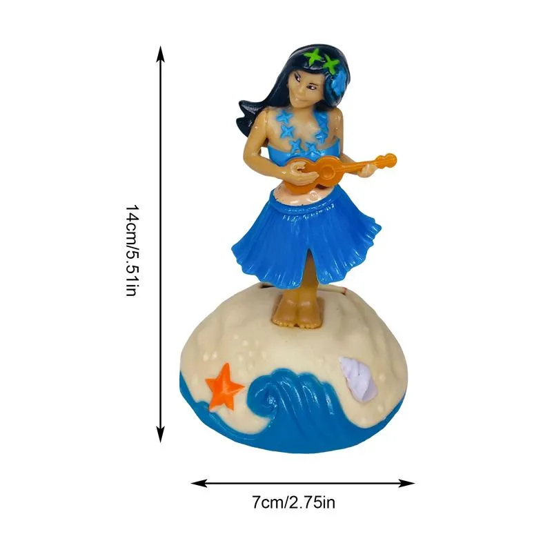 Car Bobbleheads 2Pcs Purple Solar Powered Dancing Hula Girl Figurines ...