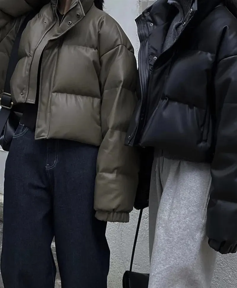 Cropped Leather Shearling Jacket: Premium Unisex Winter Coat - Shop Now ...