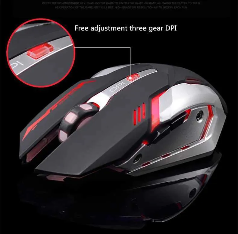 AZZOR Wireless Gaming Mouse: Rechargeable, 7-Color Breathing Backlight ...