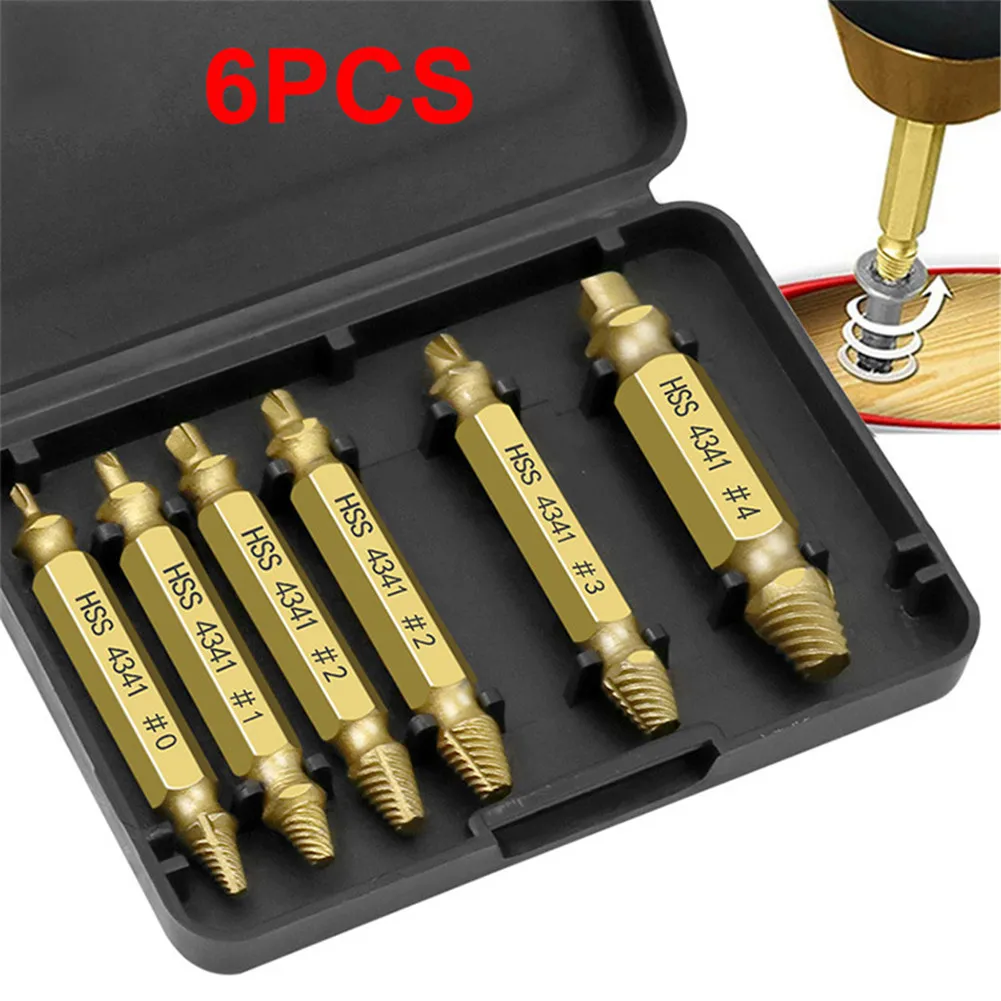 DHgate.com:High-Strength 6-Piece Damaged Screw Extractor Drill Bit ...