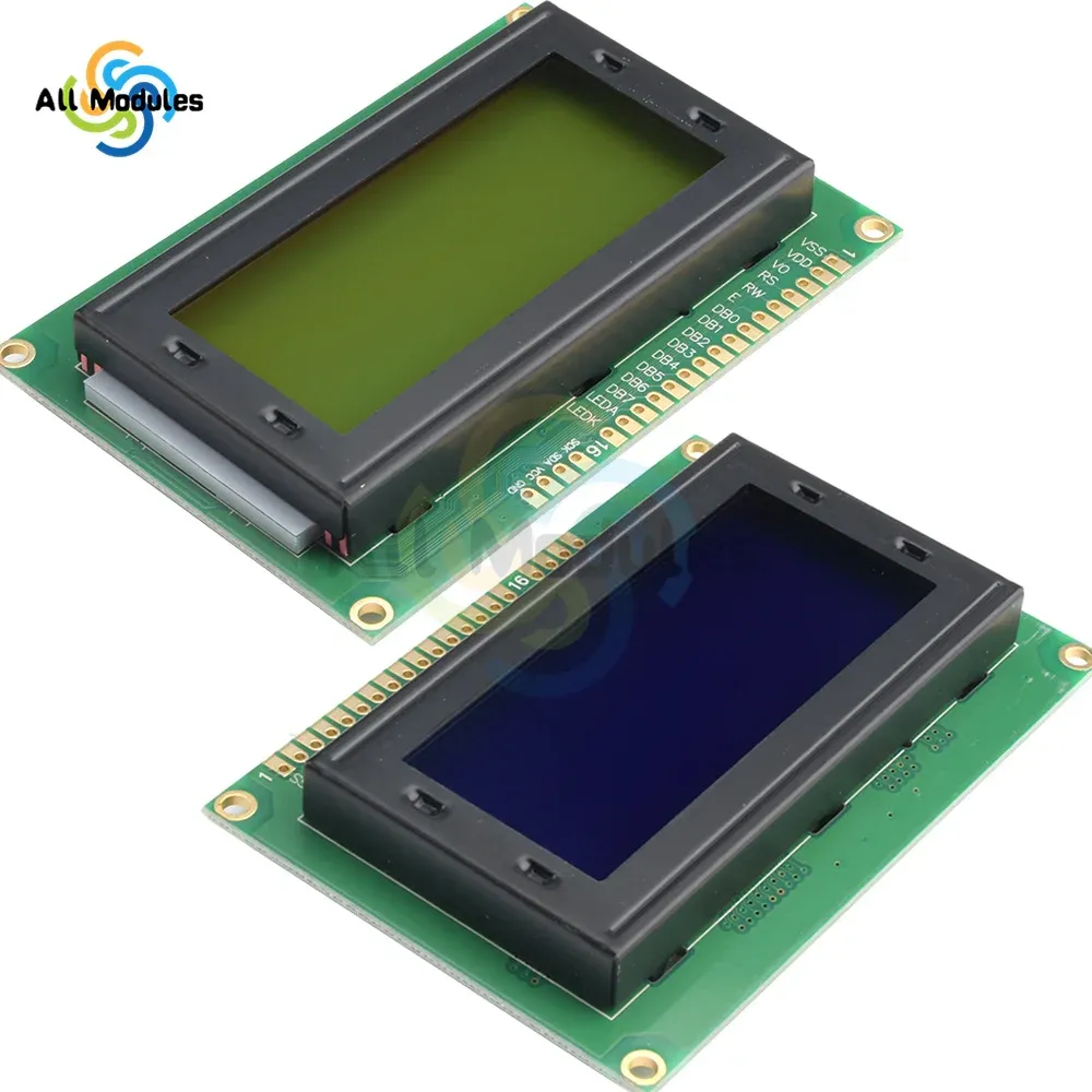 16x2 Character LCD Display Module with Blue/Yellow-Green Screen, PCF8574T IIC I2C Interface for ...