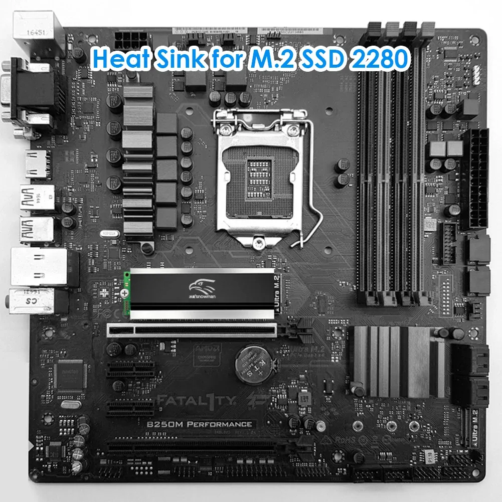 M.2 NVMe SSD Heatsink Cooler 2280 Aluminum Heat Sink With Thermal Pad ...