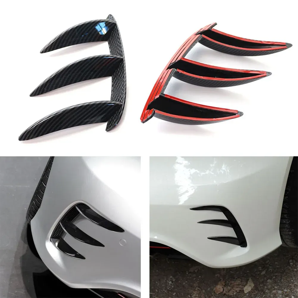 Plastic Car Rear Bumper Side Vent Canards Inserts 8.7 × 5.9 in for ...