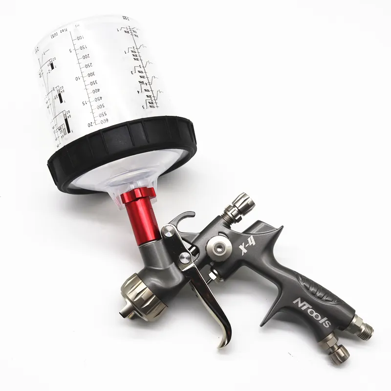 Paint Spray Gun, 1.3mm Gravity Feed, with 600CC Paint Mixing Cup, No ...