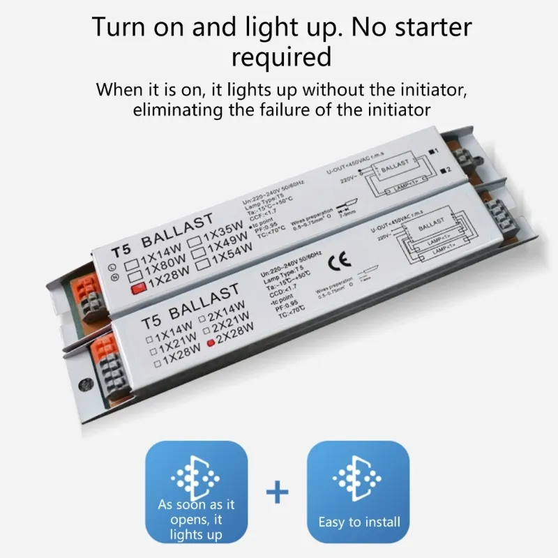 50-Pack Instant-Start Wide Voltage Electronic Fluorescent Lamp Ballasts ...