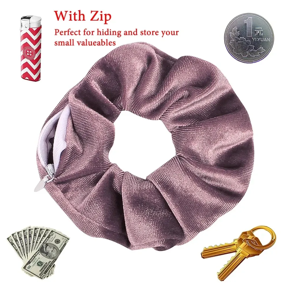 Secret Stash Scrunchie: Portable Hidden Compartment for Jewelry, Cash ...