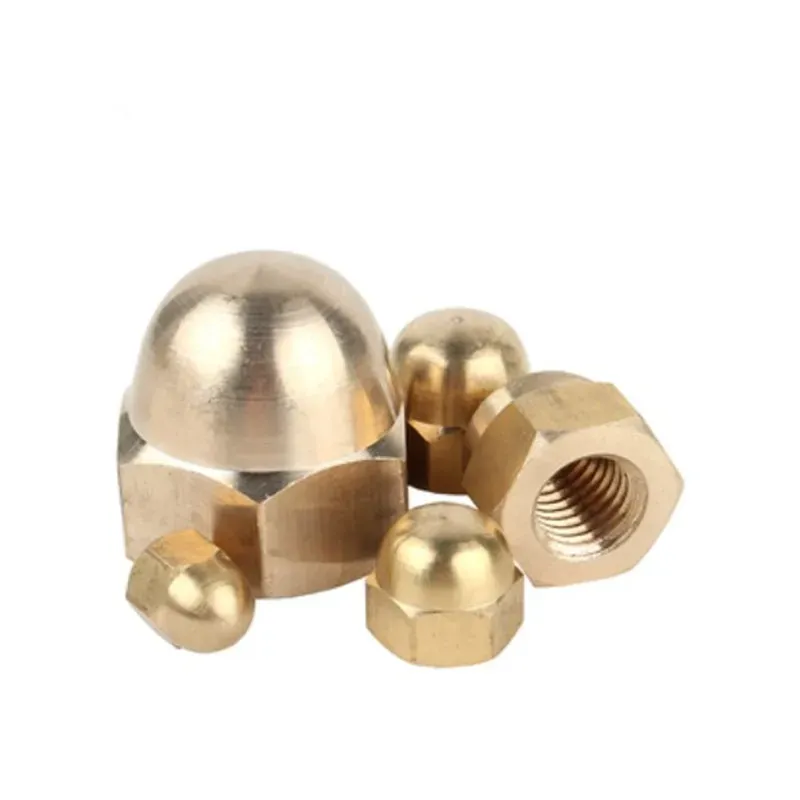 Brass Cap Nuts Decorative Wire Covers Semicircle Acorn Nut Set For M3 ...