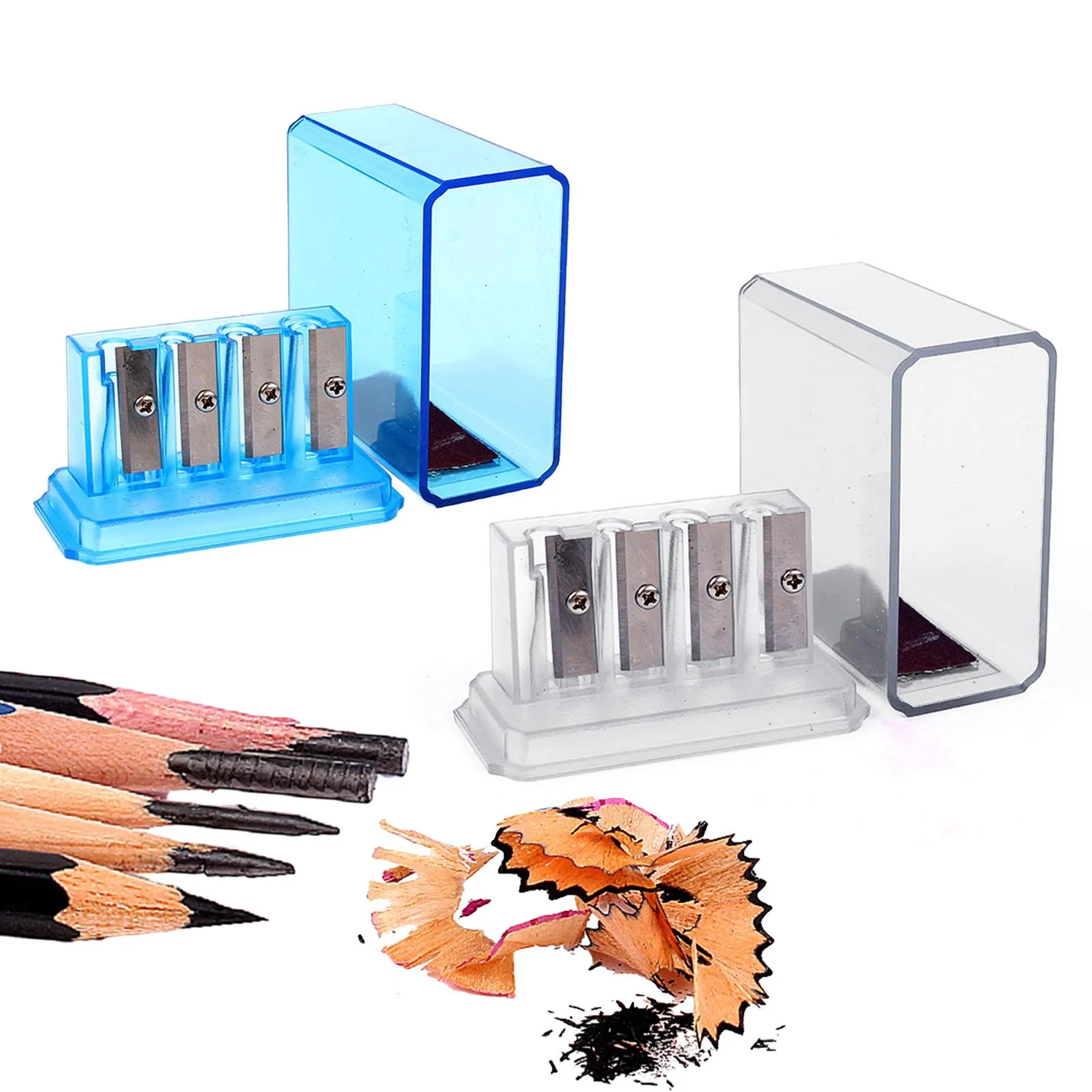 Manual Pencil Sharpener with Safety Lid for Colored and Standard ...