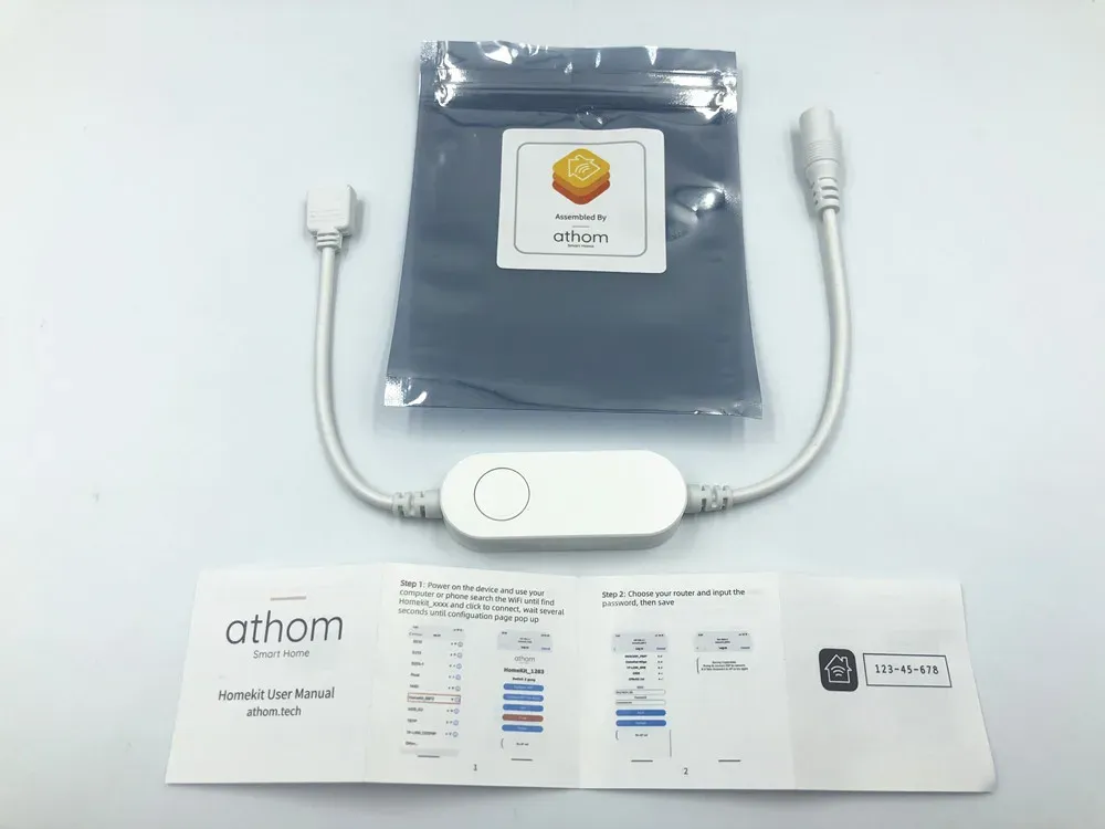 ATHOM HomeKit 5V-12V Siri Voice Control RGB LED Strip Light Controller ...