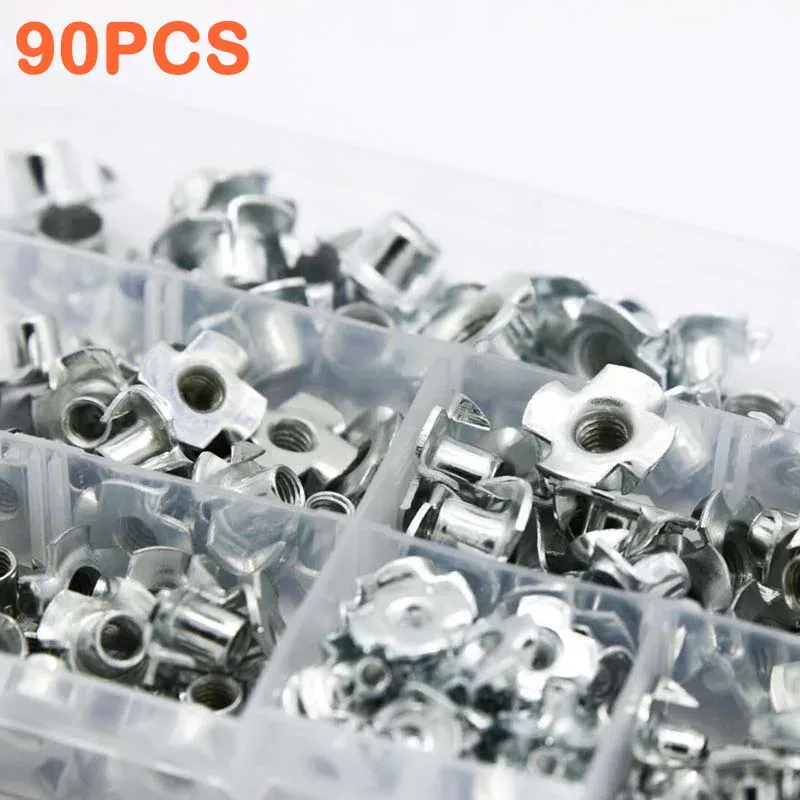 Zinc Plated Woodworking Captive Nuts M3 M4 M5 M6 M8 Four Prong ...
