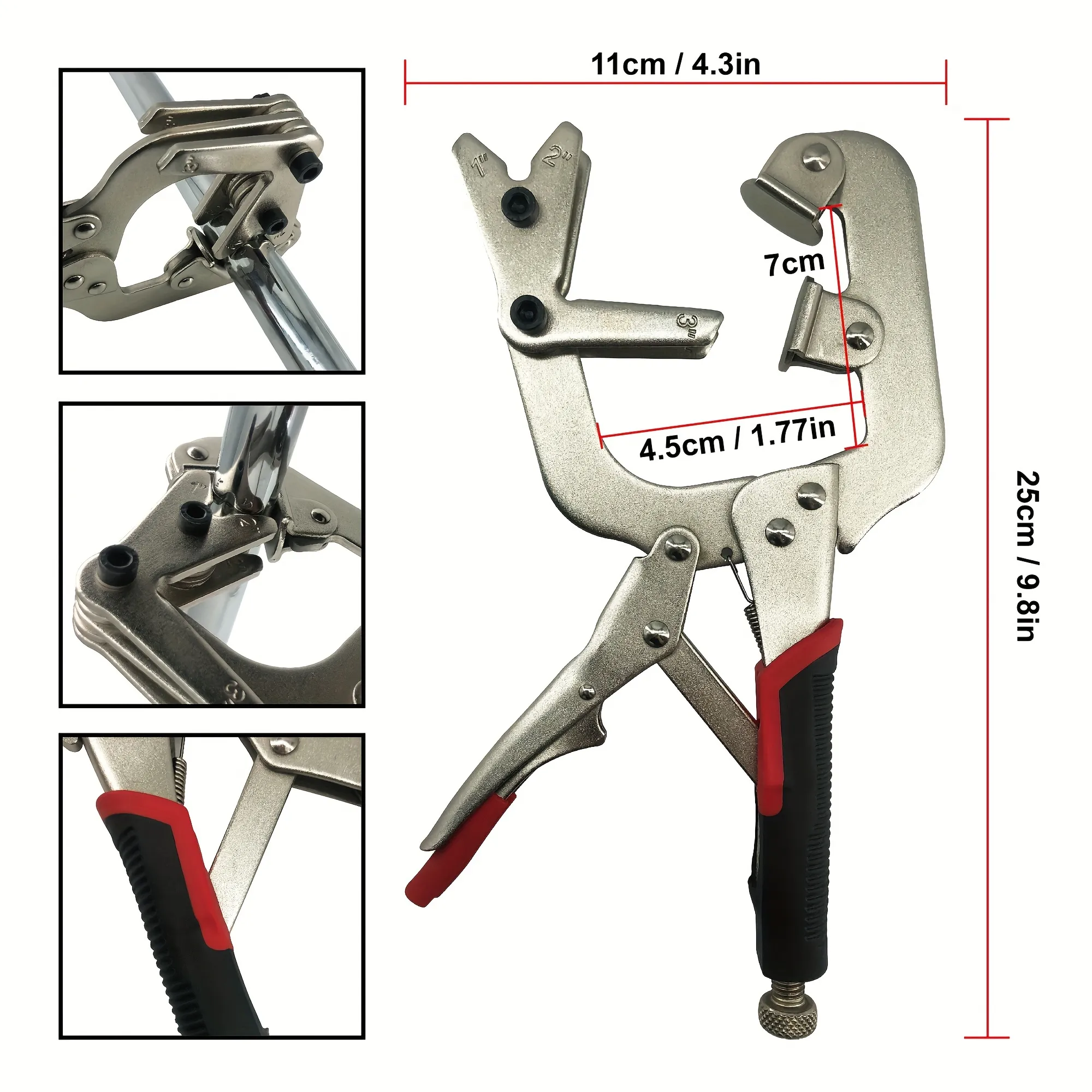 10-Inch Heavy-Duty Welding Pipe Clamp: Quick Release C-Clamp with Large ...