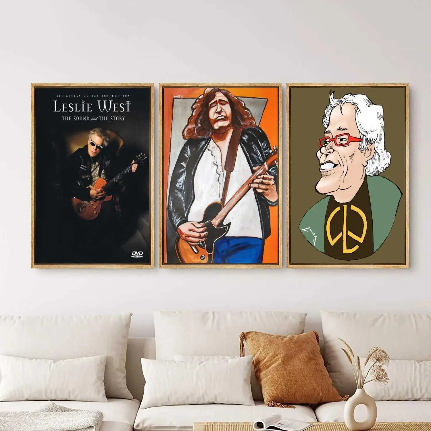 Leslie West Poster Painting 24x36 Wall Art Canvas Poster Personalized ...