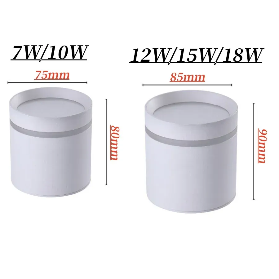 Dimmable Cylinder Led Downlight Lateral Luminescence 10W12W15W SMD ...