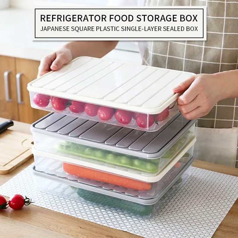 Freezer Dumpling Box Food Storage Container Stackable Food Saver Box ...