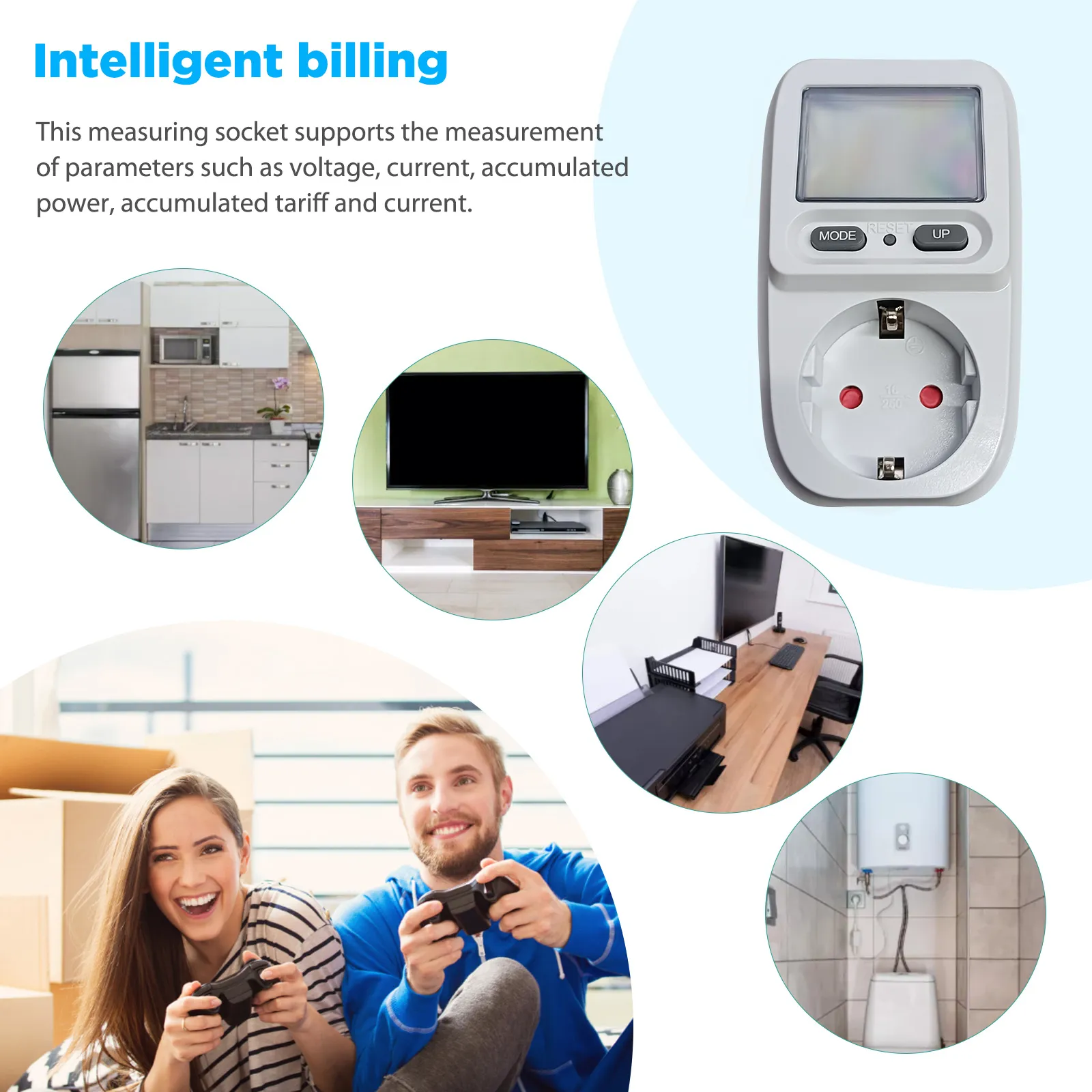 DHgate.com:230V LCD Electricity Power Meter - Efficient EU Plug Energy ...