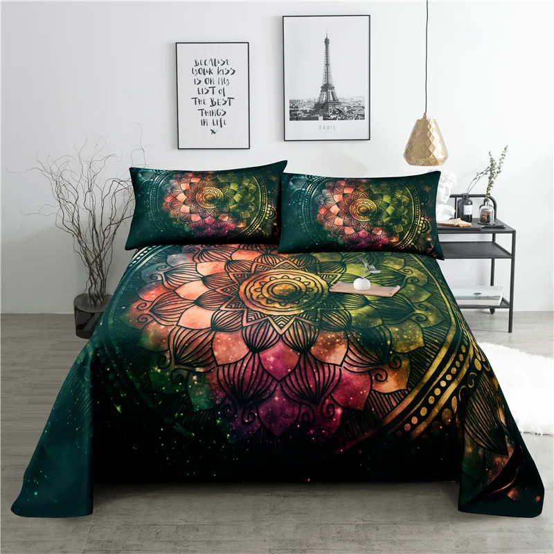 Floral Print Bedding Sets: Premium Quality Printed Flat Sheets with ...