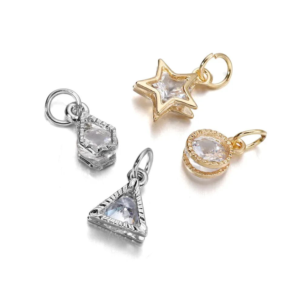 DHgate.com:Hollow Star Rhinestone Alloy Charms - 10Pcs Mini Geometric ...