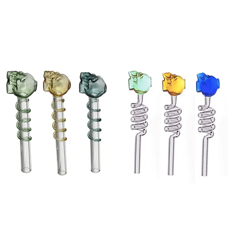 Wholesale 14cm Colorful Spiral Smoking Straw Pipe Mix 2style Thick ...