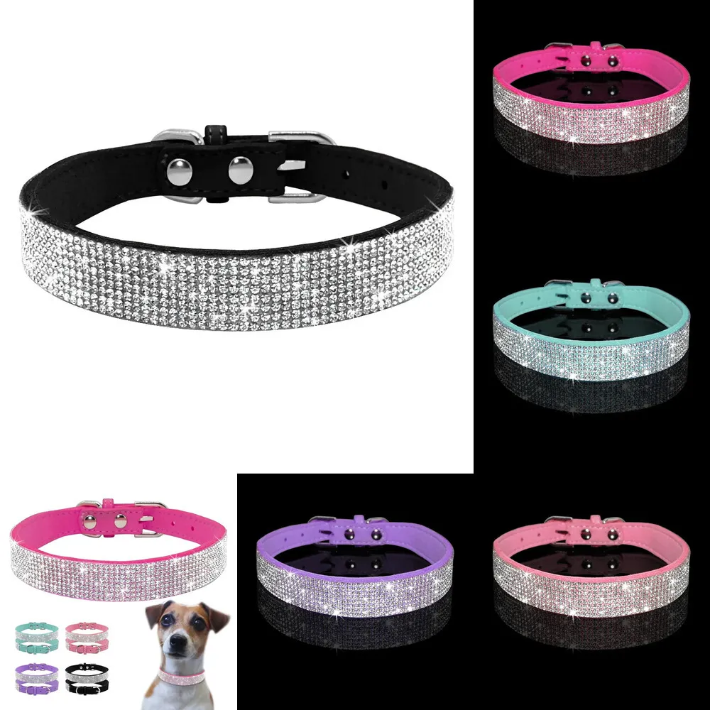 Soft Suede Leather Puppy & Kitten Collar for Small Dogs - Chihuahua ...
