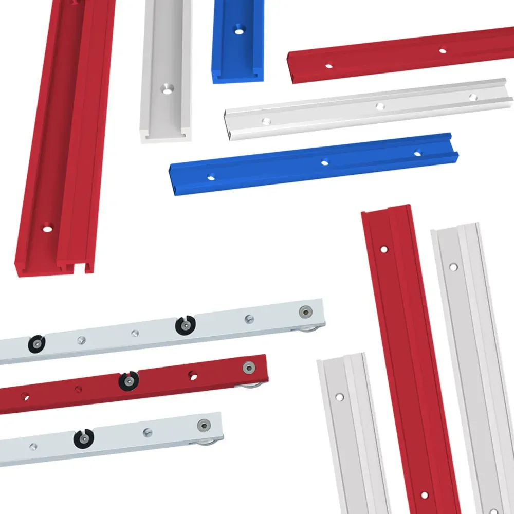 Aluminum Alloy T Tracks Woodworking T-track Miter T-Bar T-Slot T-Slider ...