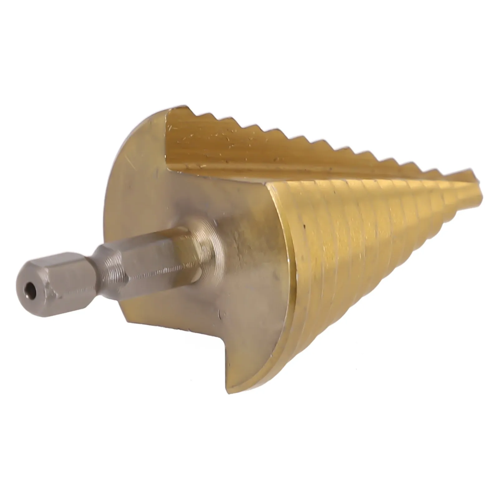 13-Step Spiral Grooved HSS Titanium Step Drill Bit for Metal, Hex ...