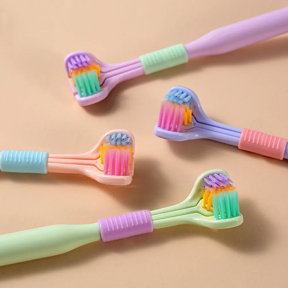 Triple-Angle Toothbrush: Comfortable 3-Sided Design for Complete ...