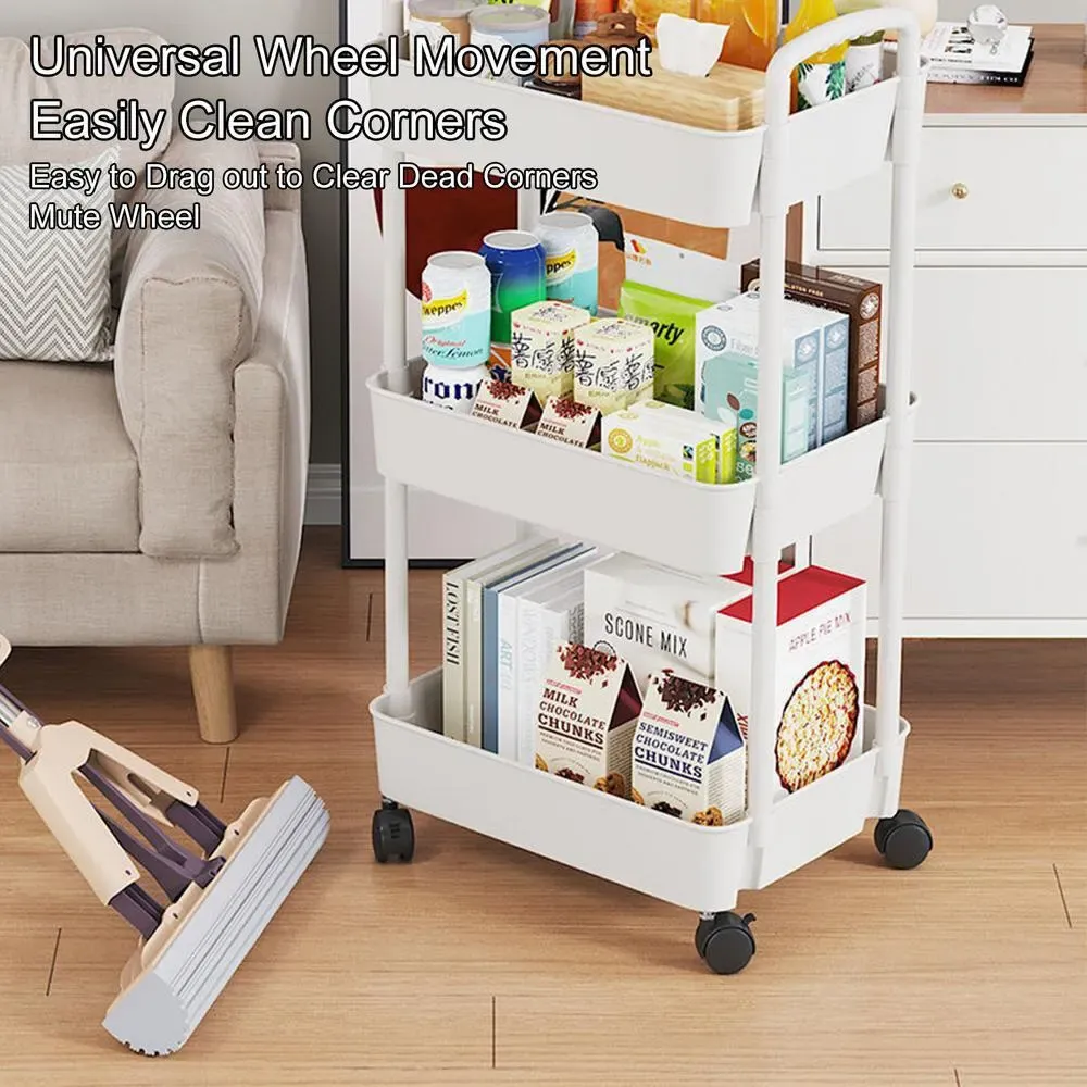 DHgate.com:Plastic Shelf Trolley - Multi-Layer Mobile Storage Rack for ...