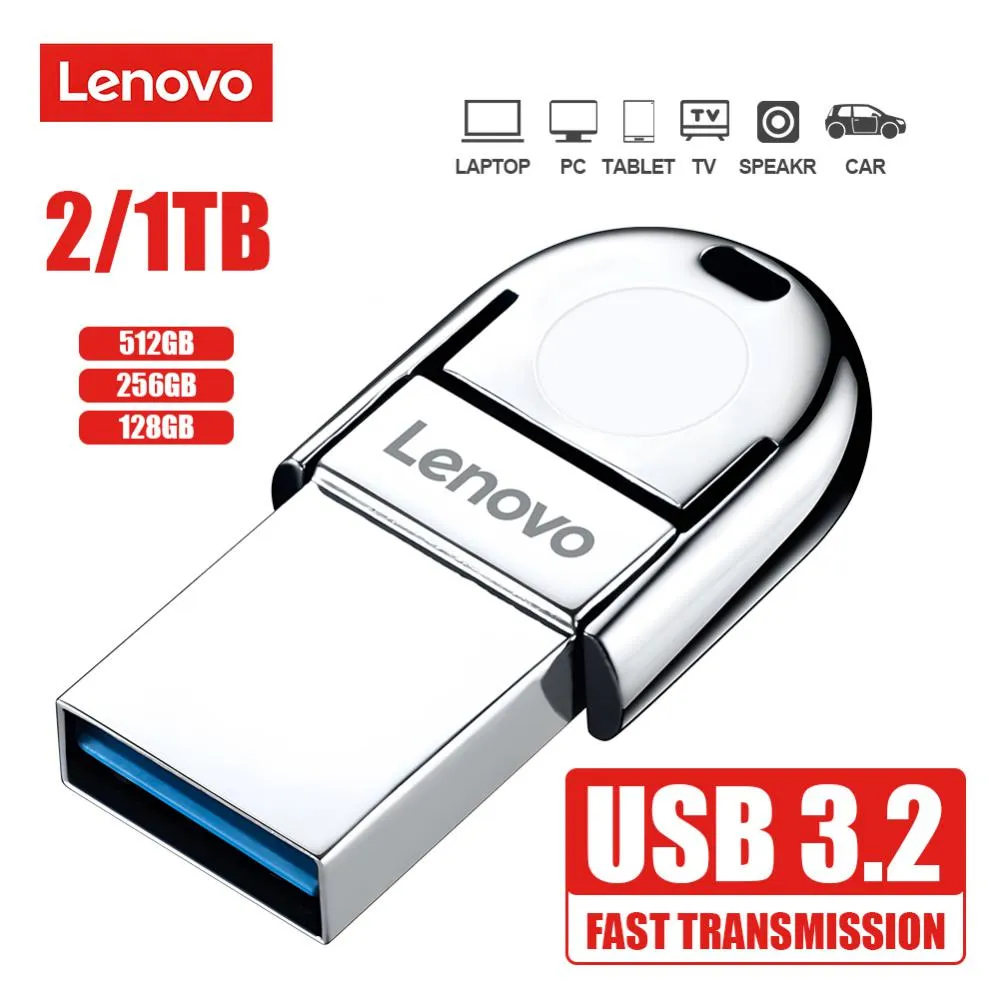 Lenovo 512GB Extreme USB 3.2 Flash Drive: Type-C OTG, Portable Storage ...