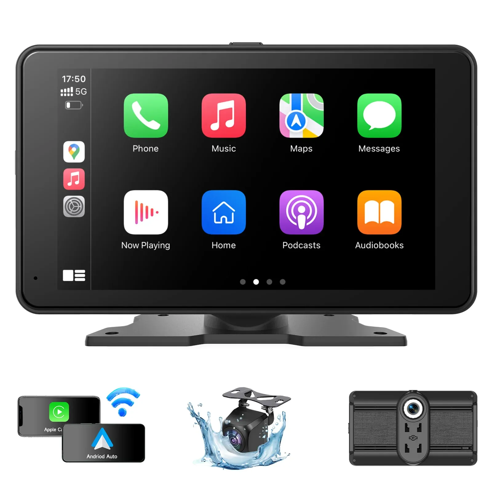 7 4K Headrest Android Screen With Voice Control, Android Auto Smart ...