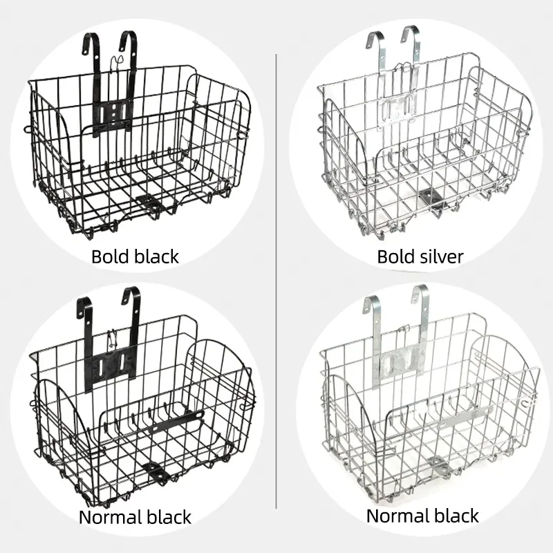 DHgate.com:ROCKBROS Foldable Metal Wire Bike Basket, Large Capacity ...