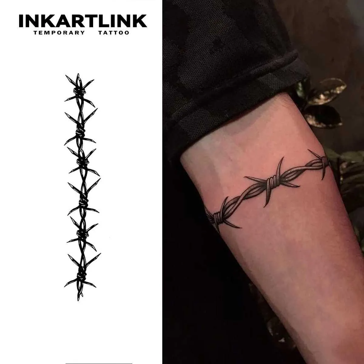 Waterproof Wireless Barbed Temporary tattoo sticker tattoo for 15 Day ...