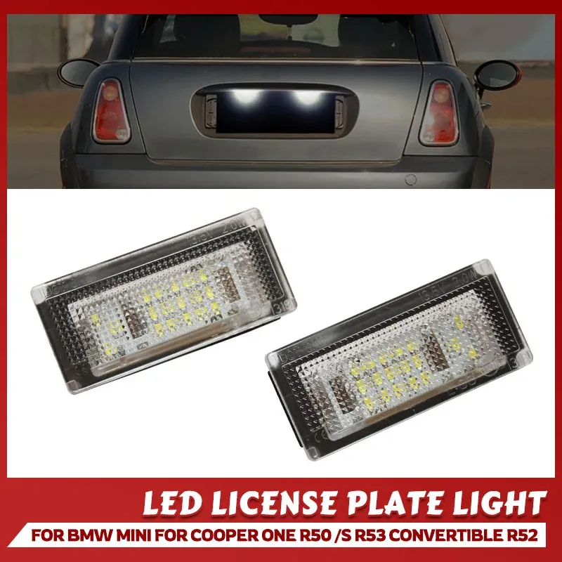 Full LED License Plate Lights for BMW Mini Cooper R50 R52 R53, Canbus ...