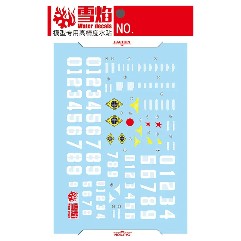 Water Slide stickers and decals Tool for 1/100 MG Hi-ZAKU Fluorescent ...