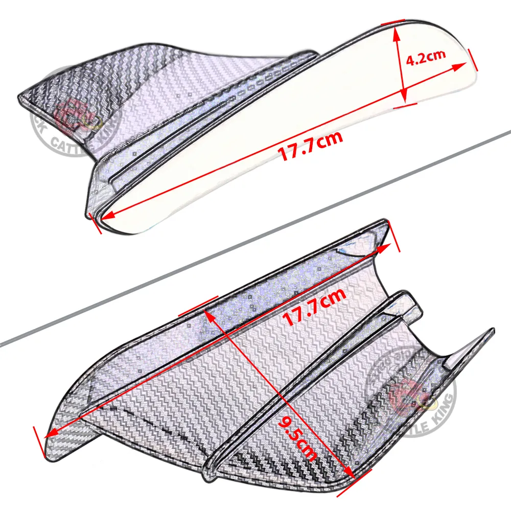 DHgate.com:2024Motorcycle Black Aerodynamic Winglet Kit Spoiler for ...