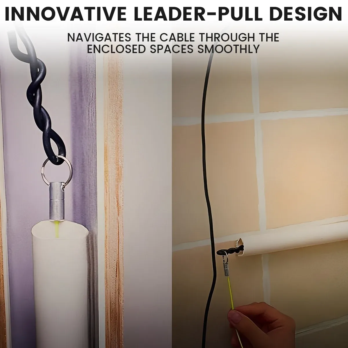 Magnetic cable pulling system wall wire fishing guide tool with ...